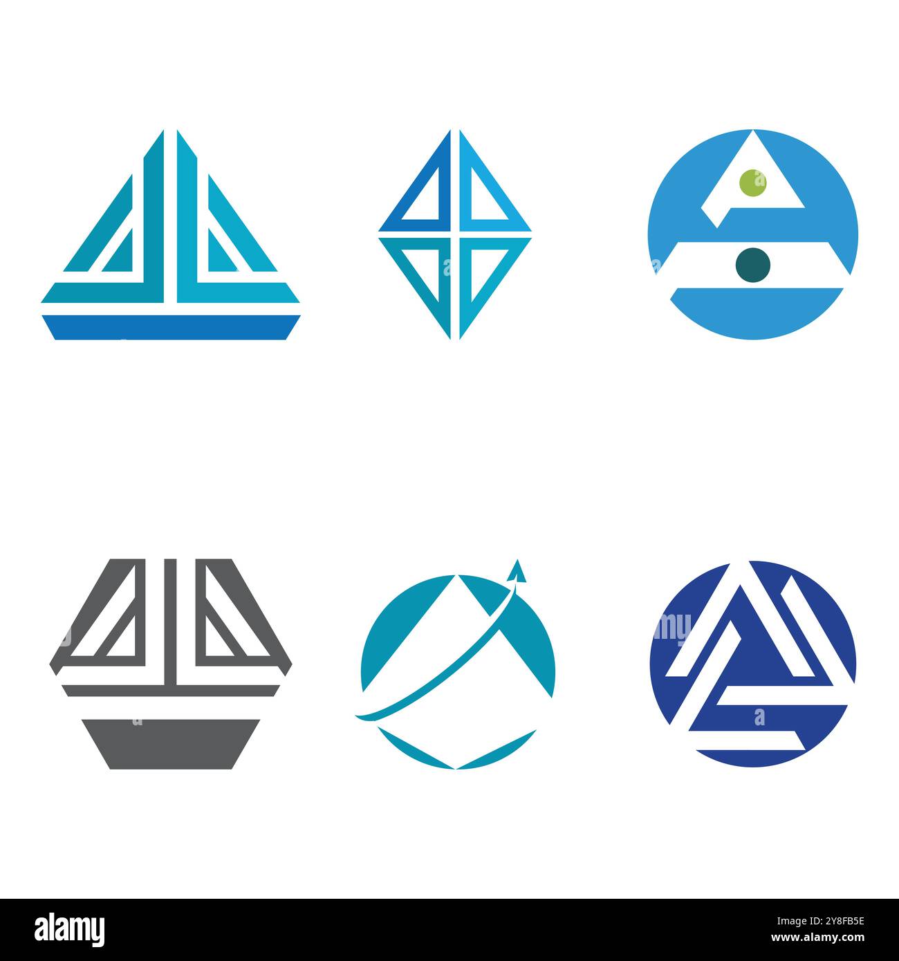 Futuristic triangle logo hi-res stock photography and images - Alamy