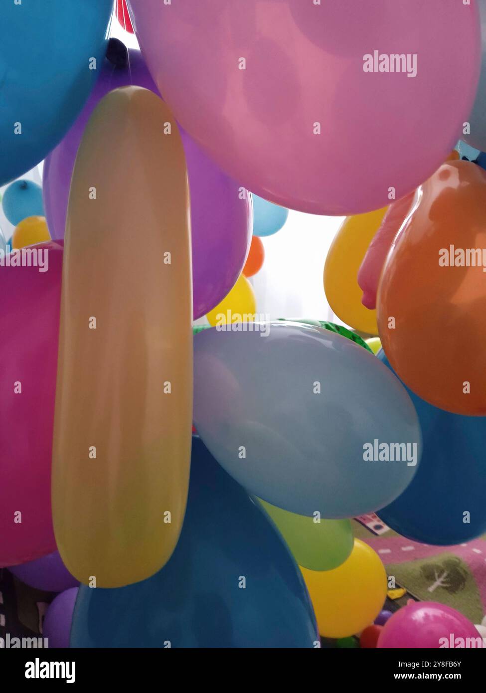 objects and shapes in different colors, colorful arrangement and design ...