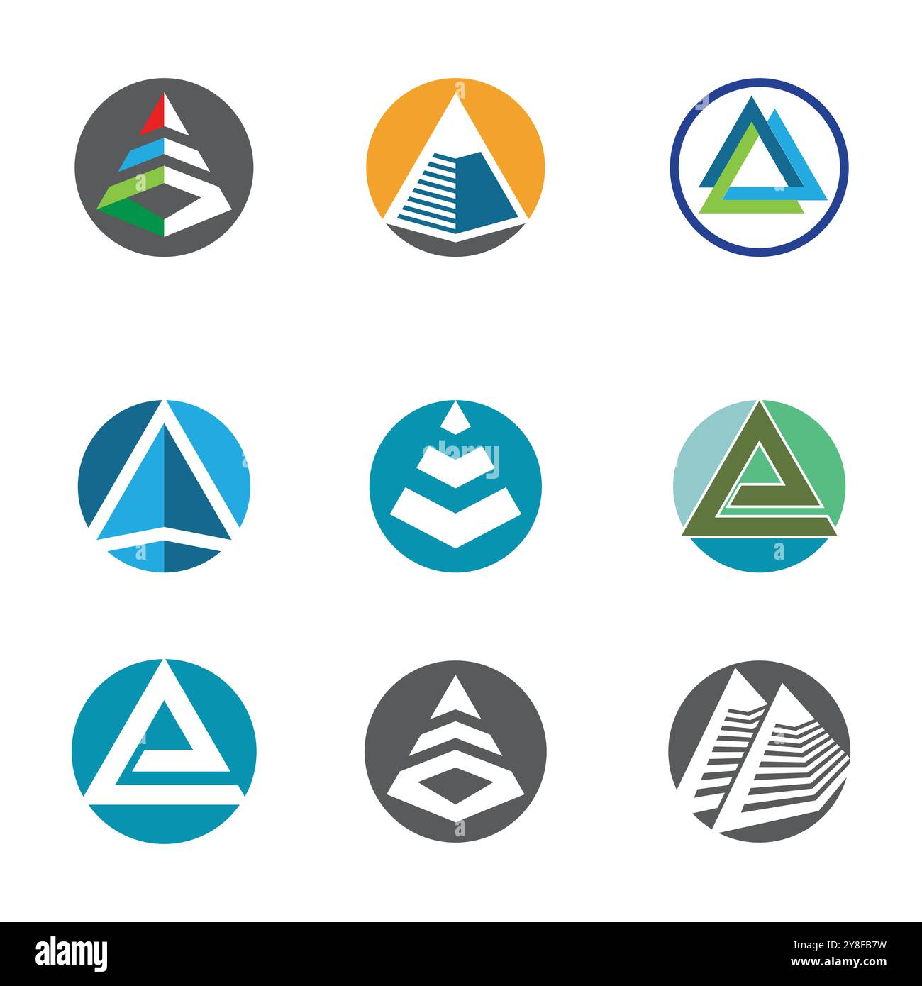 Futuristic triangle logo hi-res stock photography and images - Alamy