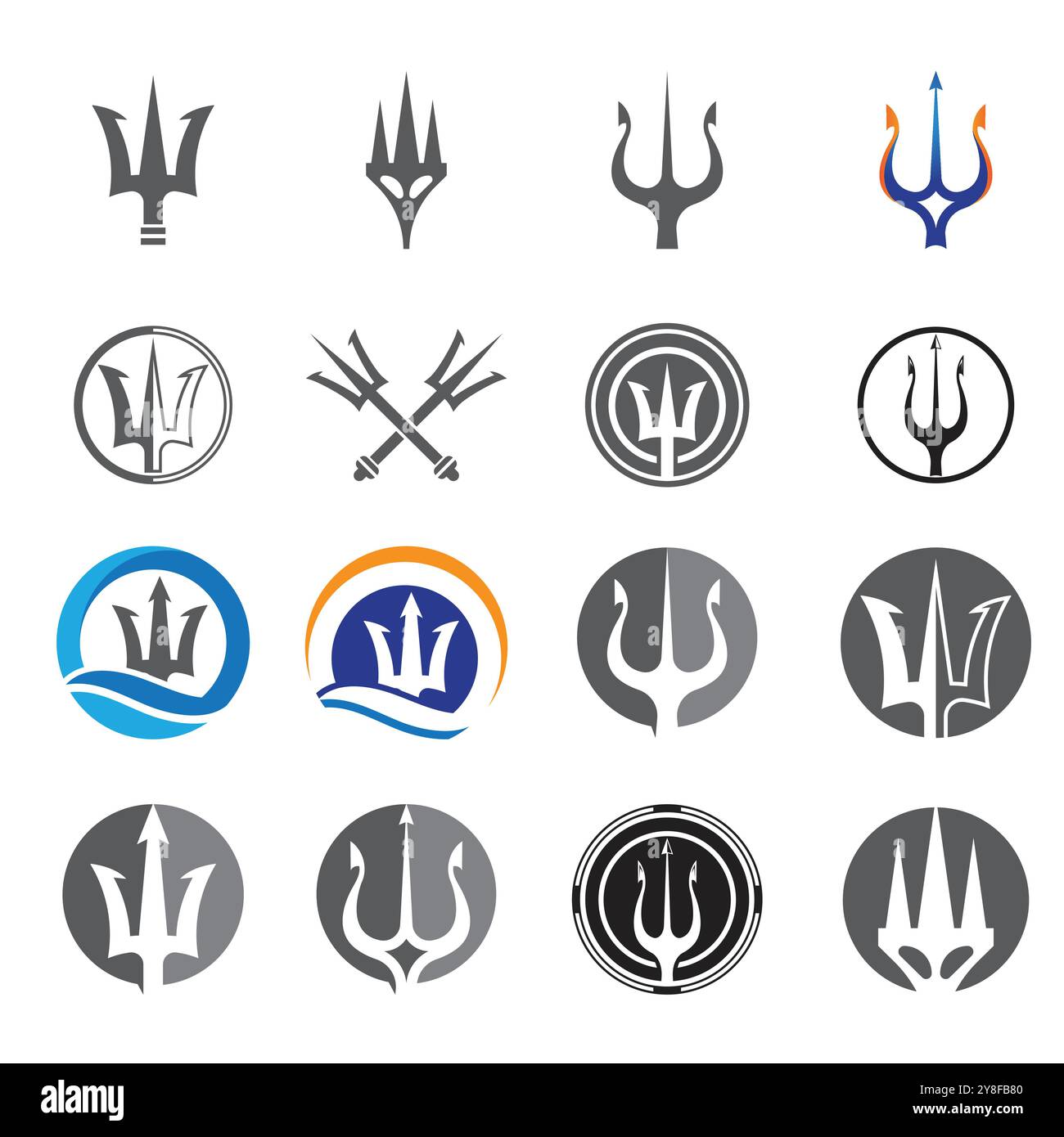 Tombak Trident Vintage dari Poseidon Neptune God Triton King desain ...