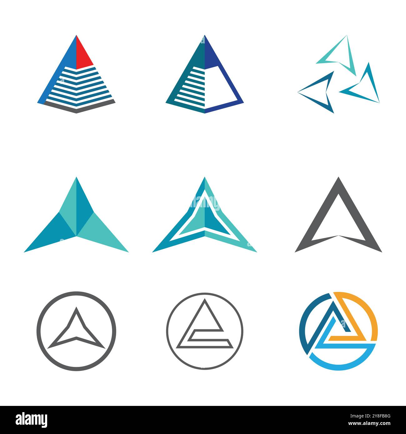Futuristic Triangle Chain logo design inspiration Stock Vector Image ...