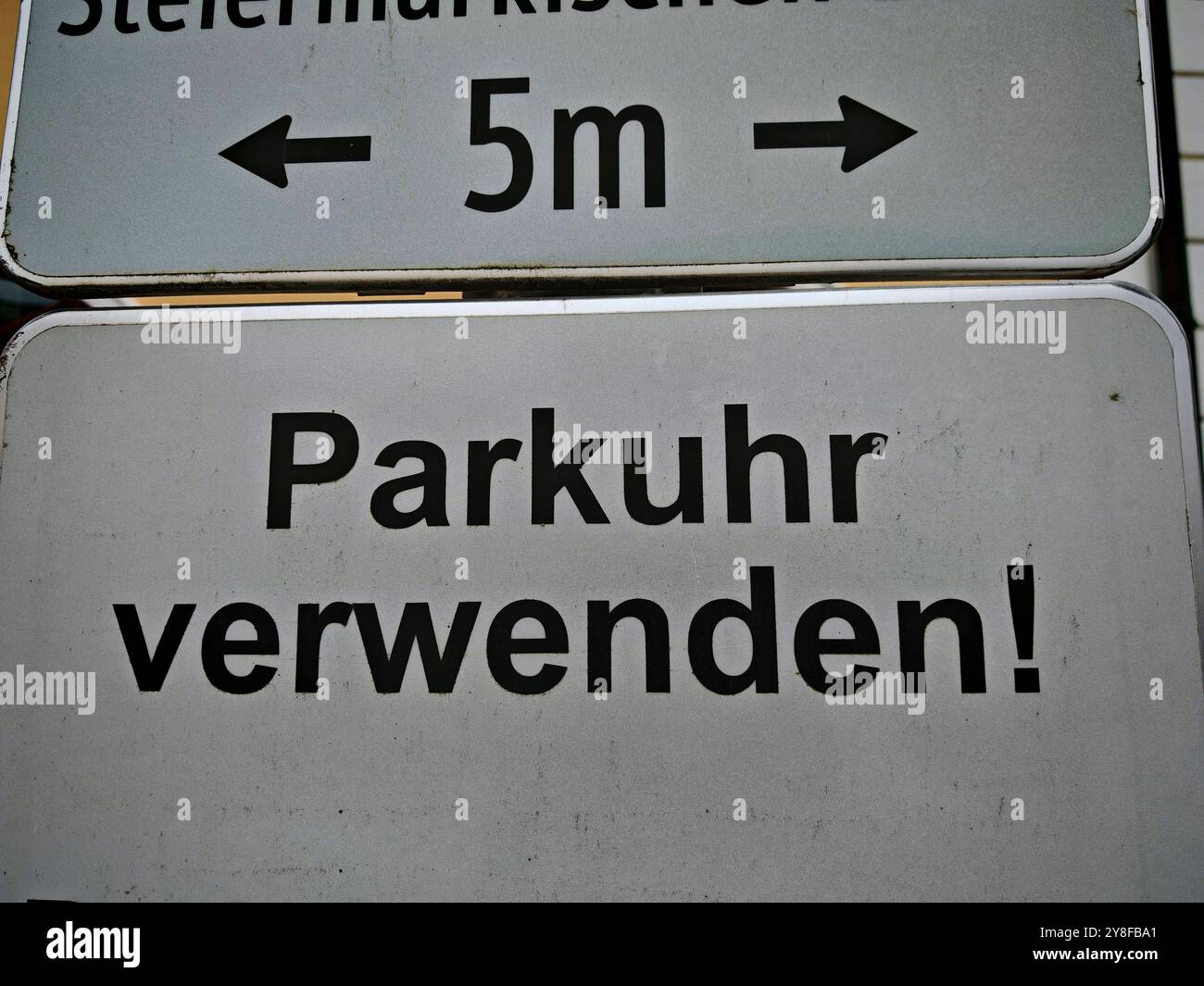 a parking times traffic sign, chargeable parking for cars and vehicles ...