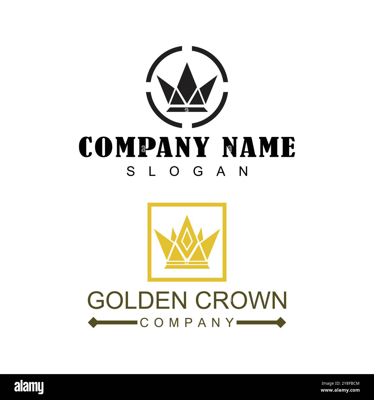 Royal King Queen Crown Elegant Luxury logo design Stock Vector Image ...