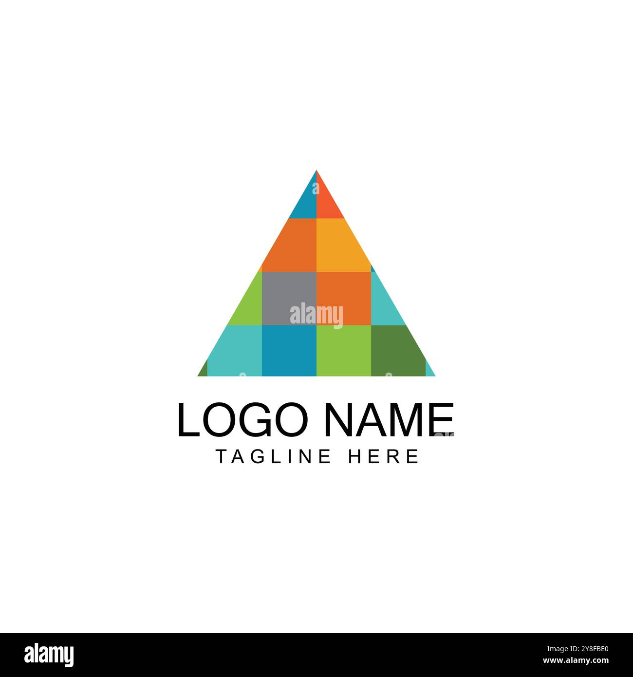 Futuristic Triangle Chain logo design inspiration Stock Vector Image ...