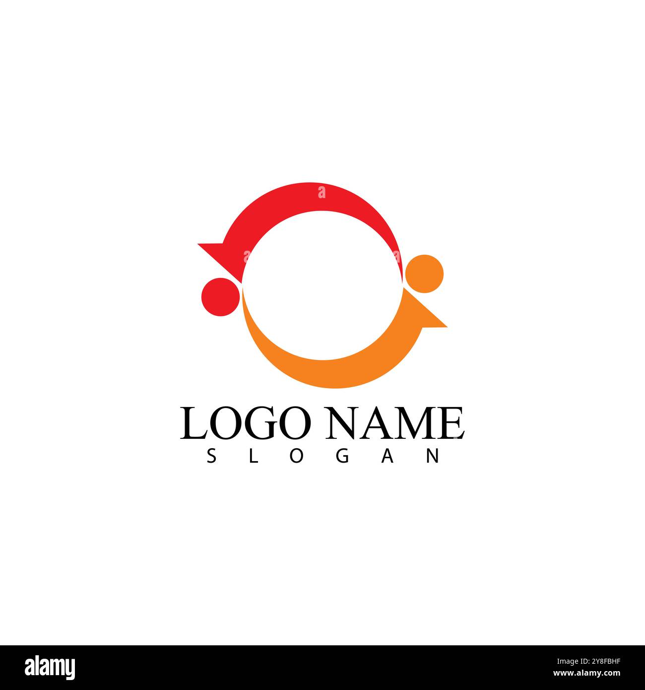 Circle vector flat design template Stock Vector Image & Art - Alamy