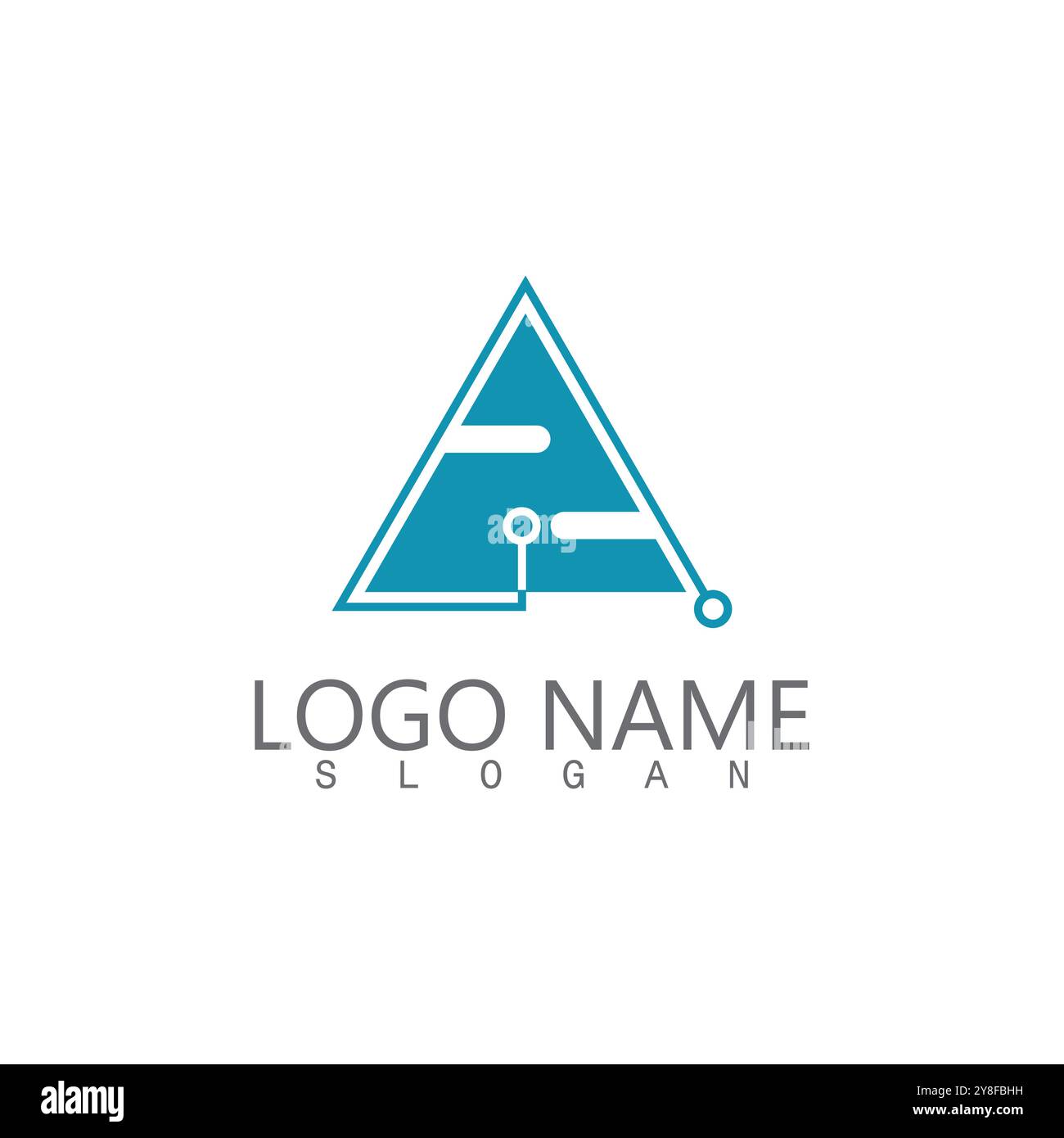 Futuristic Triangle Chain logo design inspiration Stock Vector Image ...
