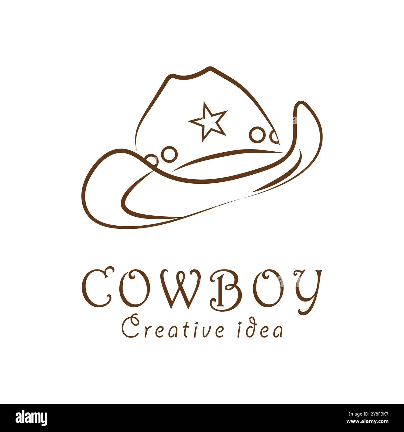 Cowboy logo vector template design Stock Vector Image & Art - Alamy