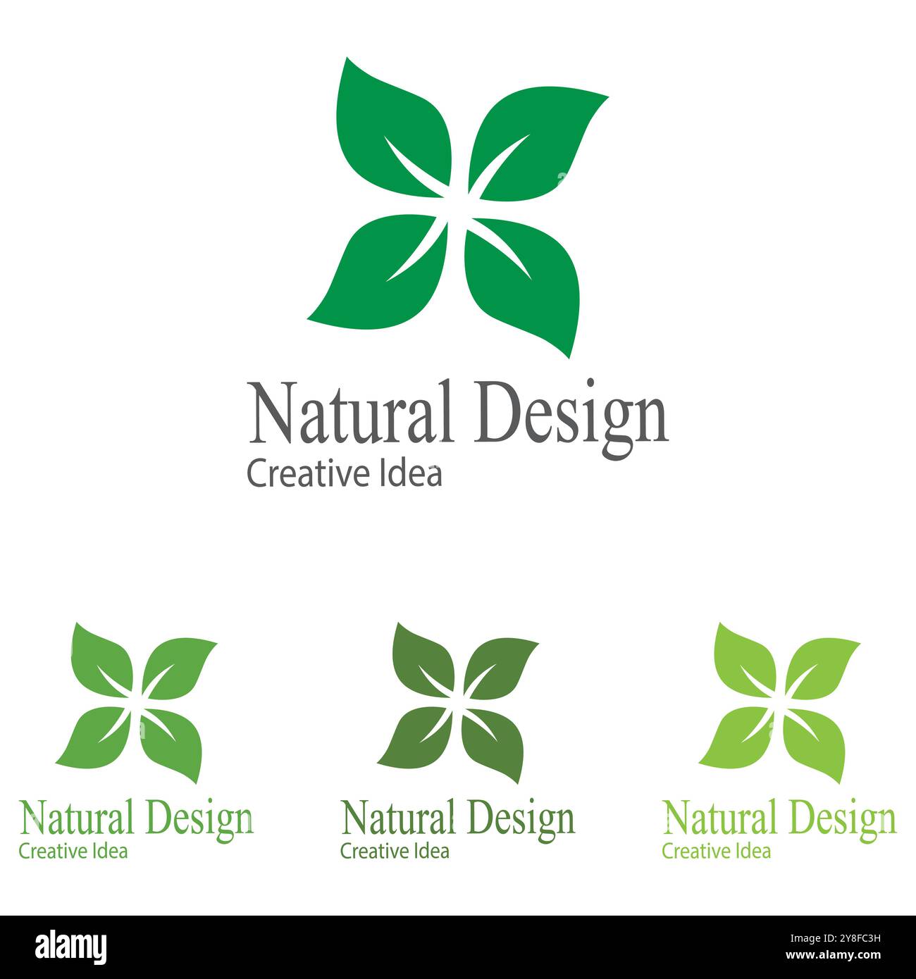Leaf icon Vector Illustration design Logo template Stock Vector Image ...