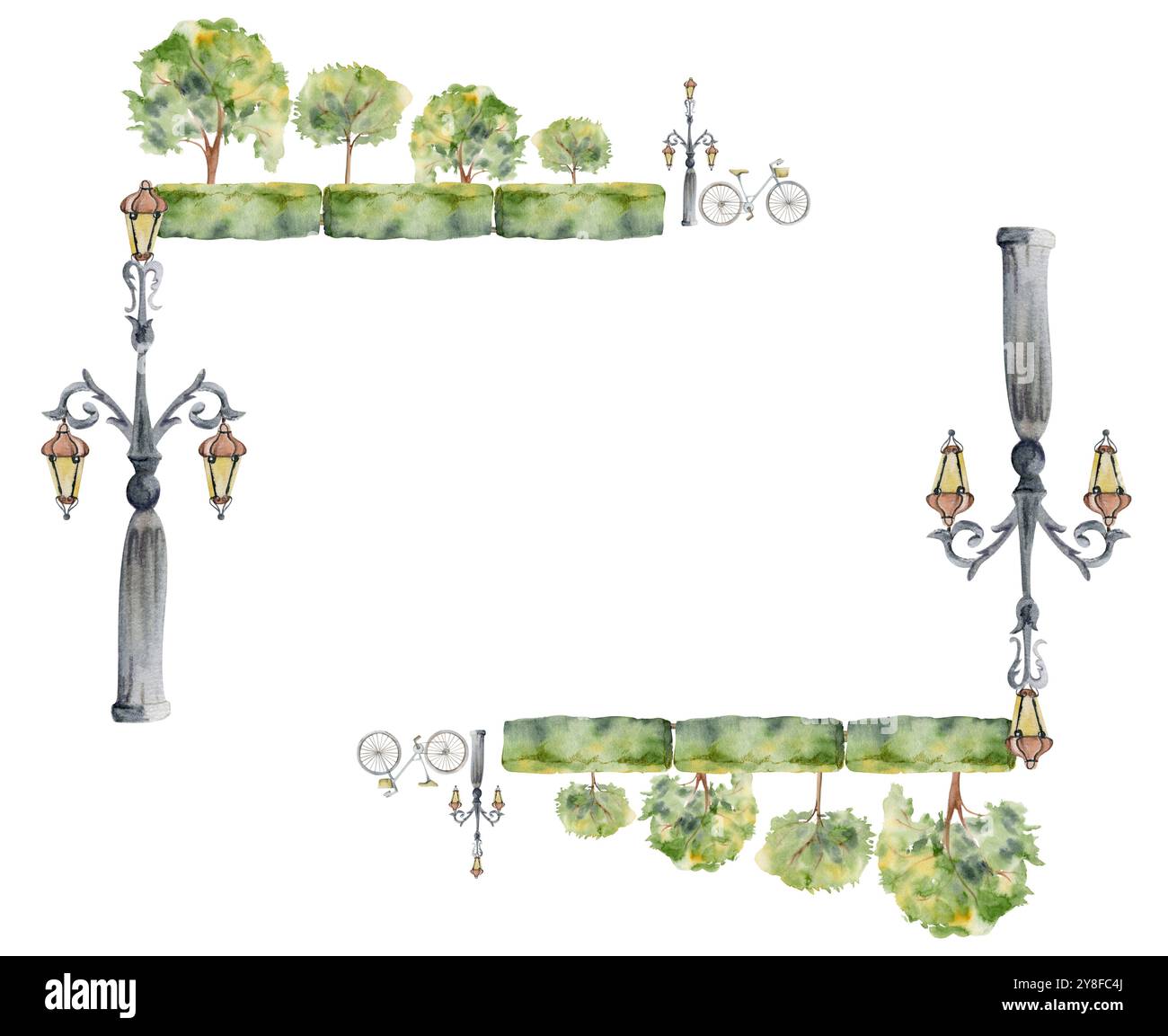 Tree lined avenue housing Cut Out Stock Images & Pictures - Alamy