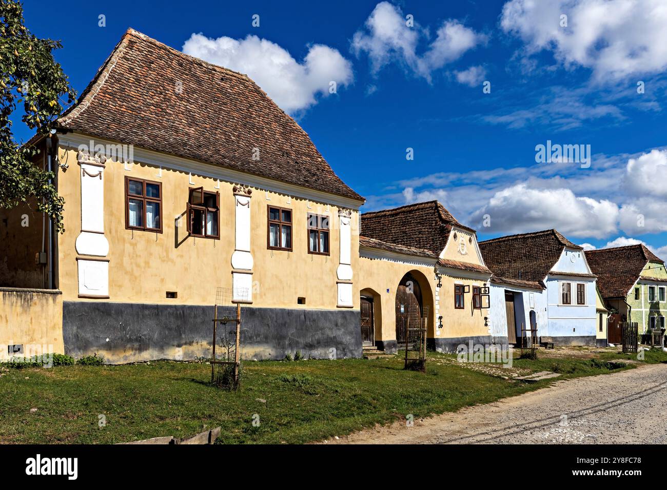 The Transylvanian Saxon Farms in Viscri Stock Photo - Alamy