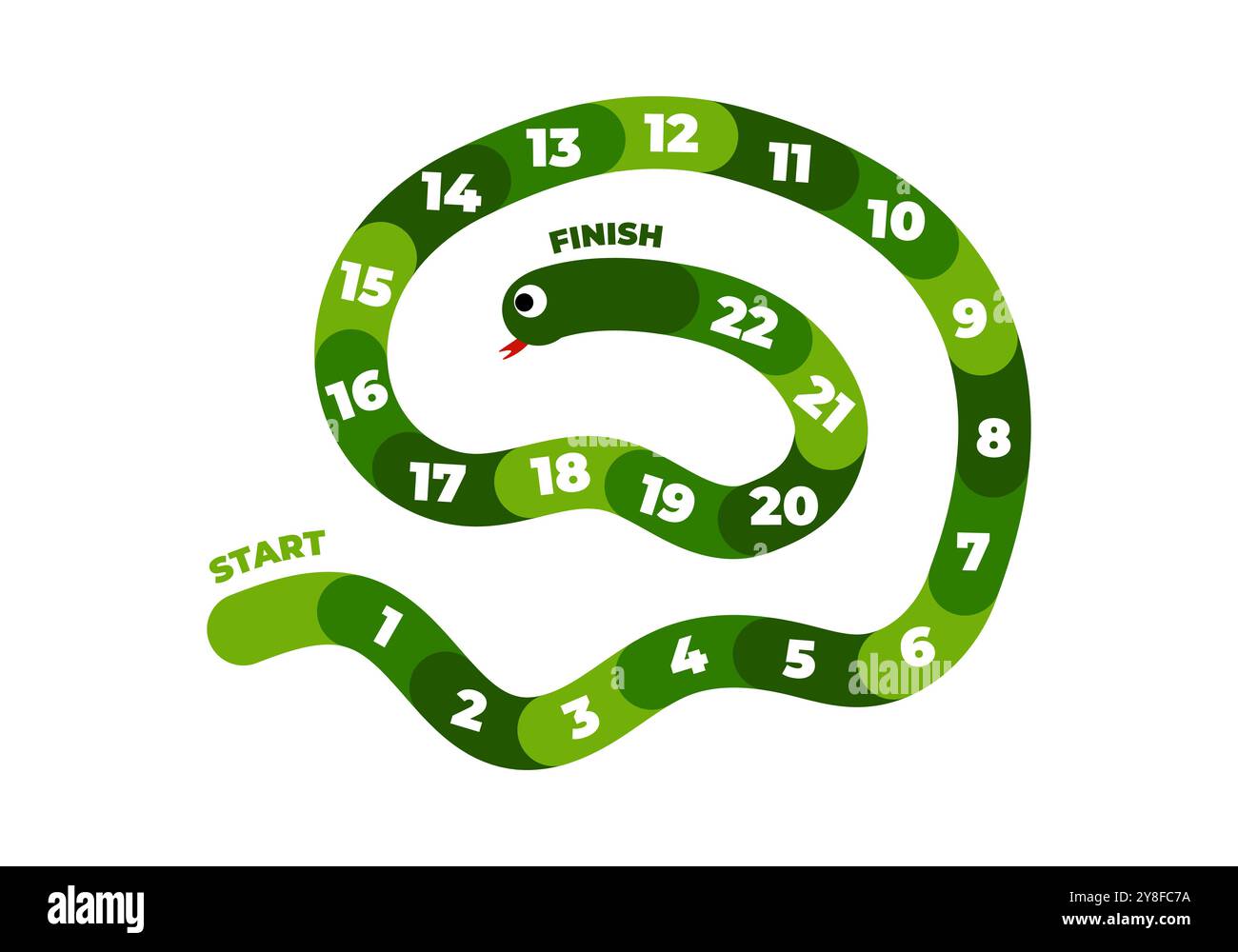 Snake board game for kids. Funny platform game in cartoon style with ...