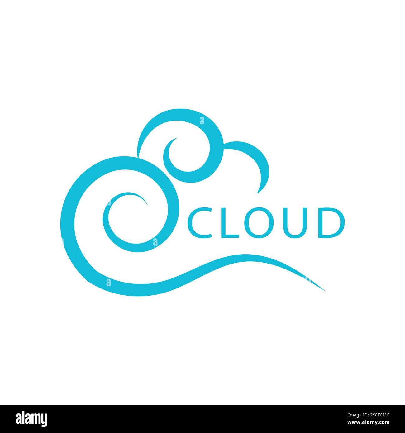 Cloud illustration logo vector flat design Stock Vector Image & Art - Alamy