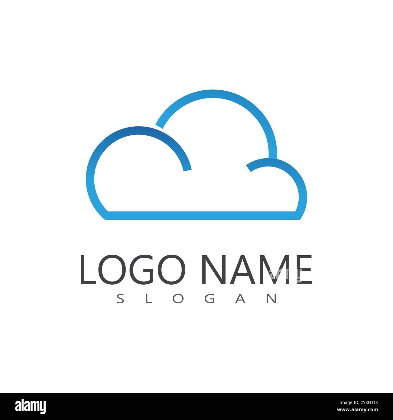 Cloud illustration logo vector flat design Stock Vector Image & Art - Alamy