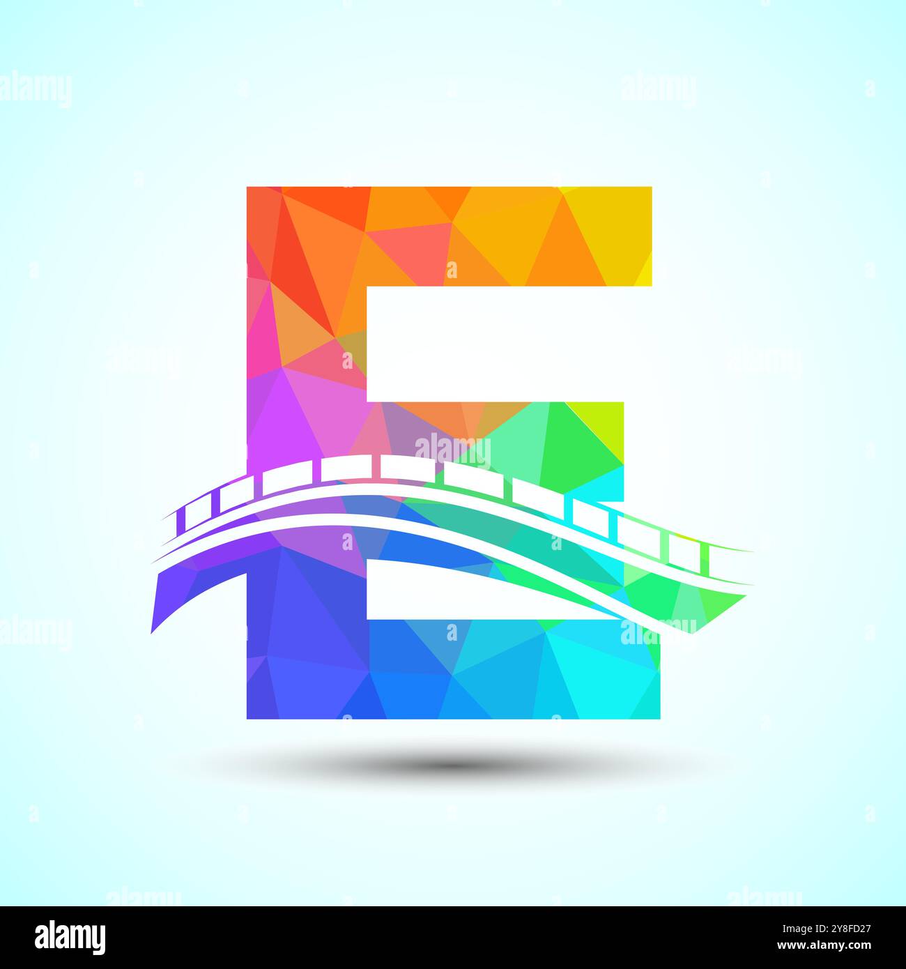 Initial alphabet with bridge sign. Abstract bridge logo design template ...