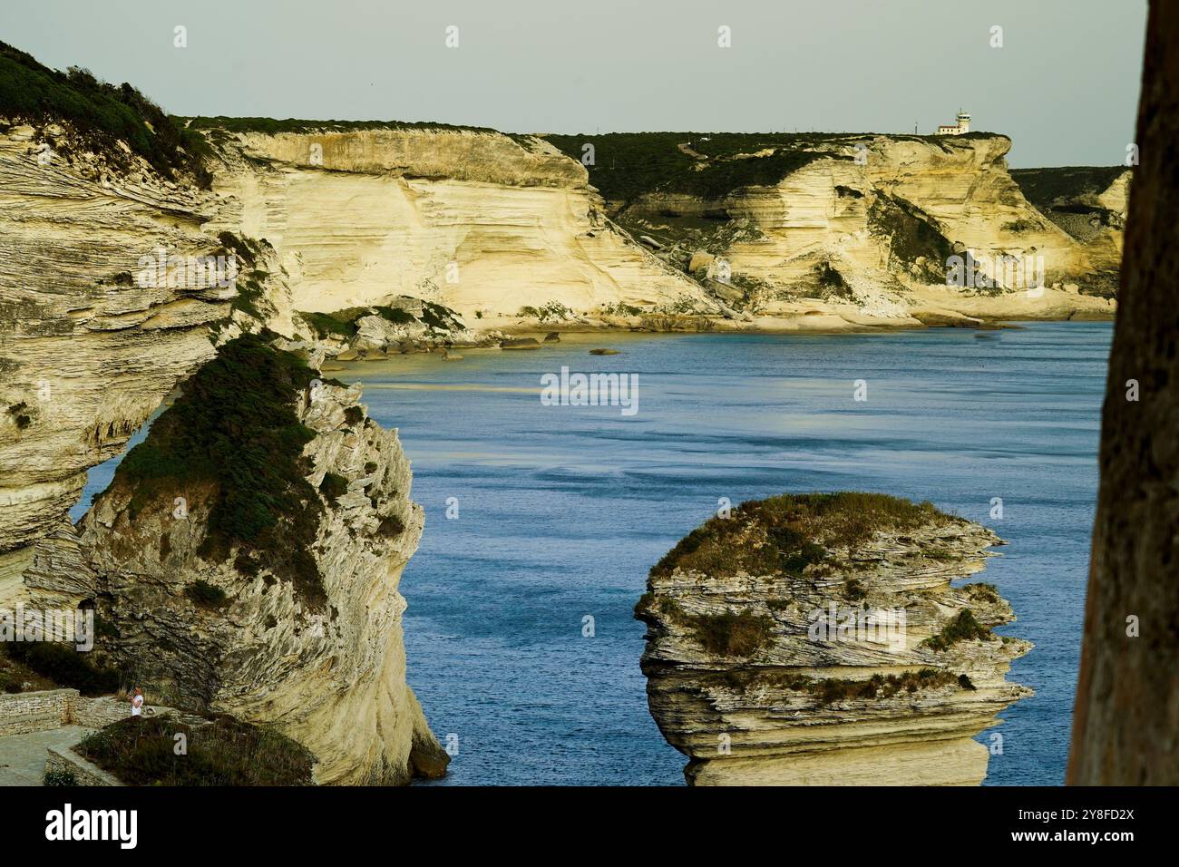 The spectacular cliffs of Bonifacio in southern Corsica. France Stock ...