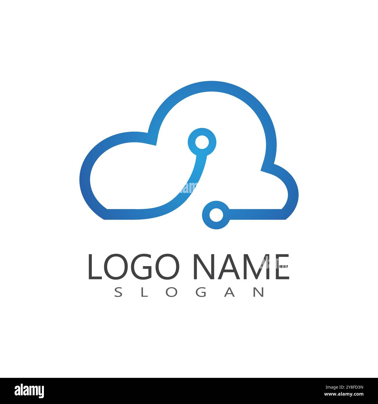 Cloud illustration logo vector flat design Stock Vector Image & Art - Alamy