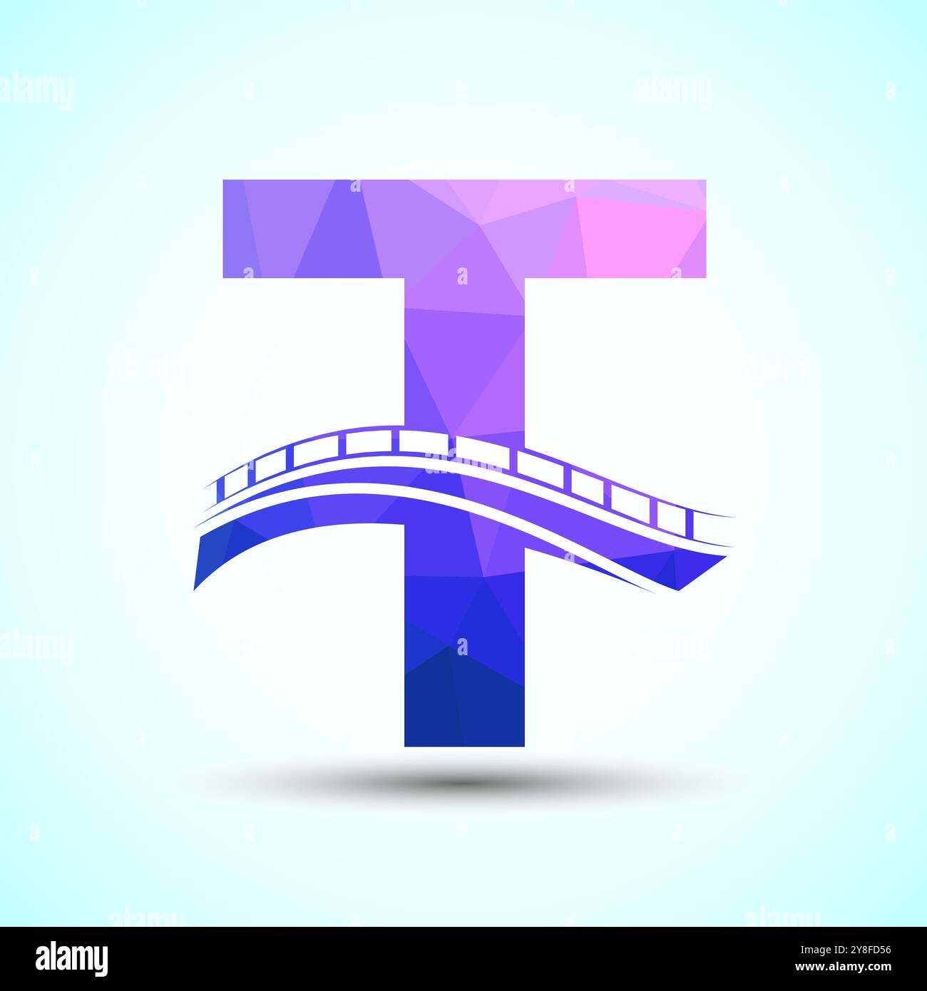 Initial alphabet with bridge sign. Abstract bridge logo design template ...