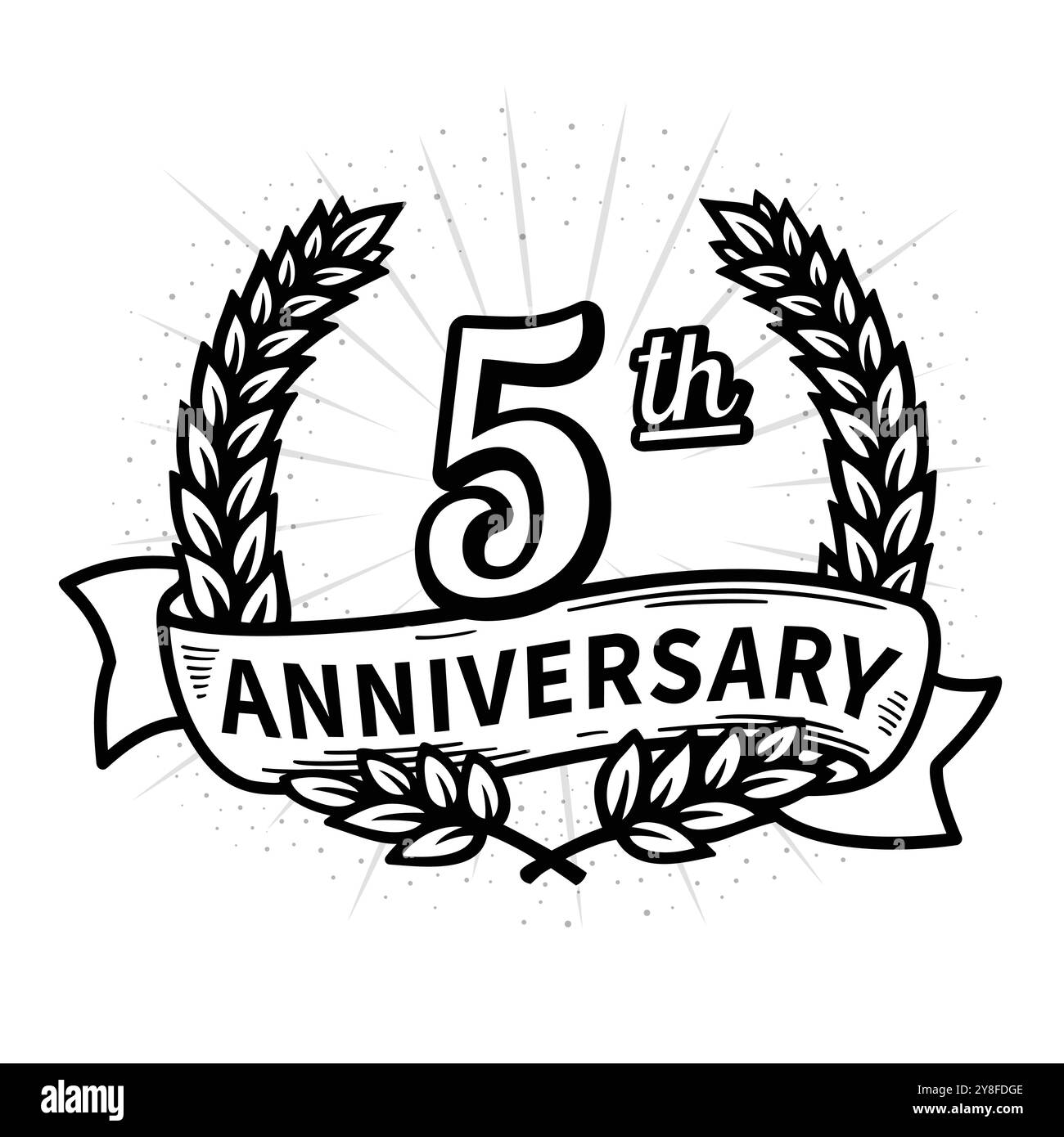 5 years anniversary celebration logotype. 5th anniversary logo. Vector ...