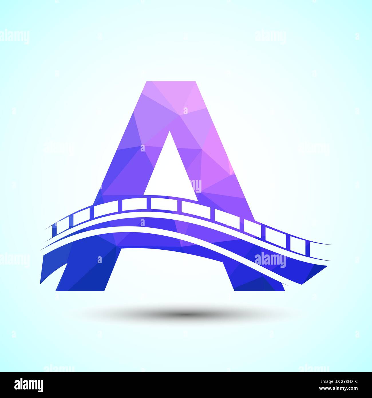 Initial alphabet with bridge sign. Abstract bridge logo design template ...