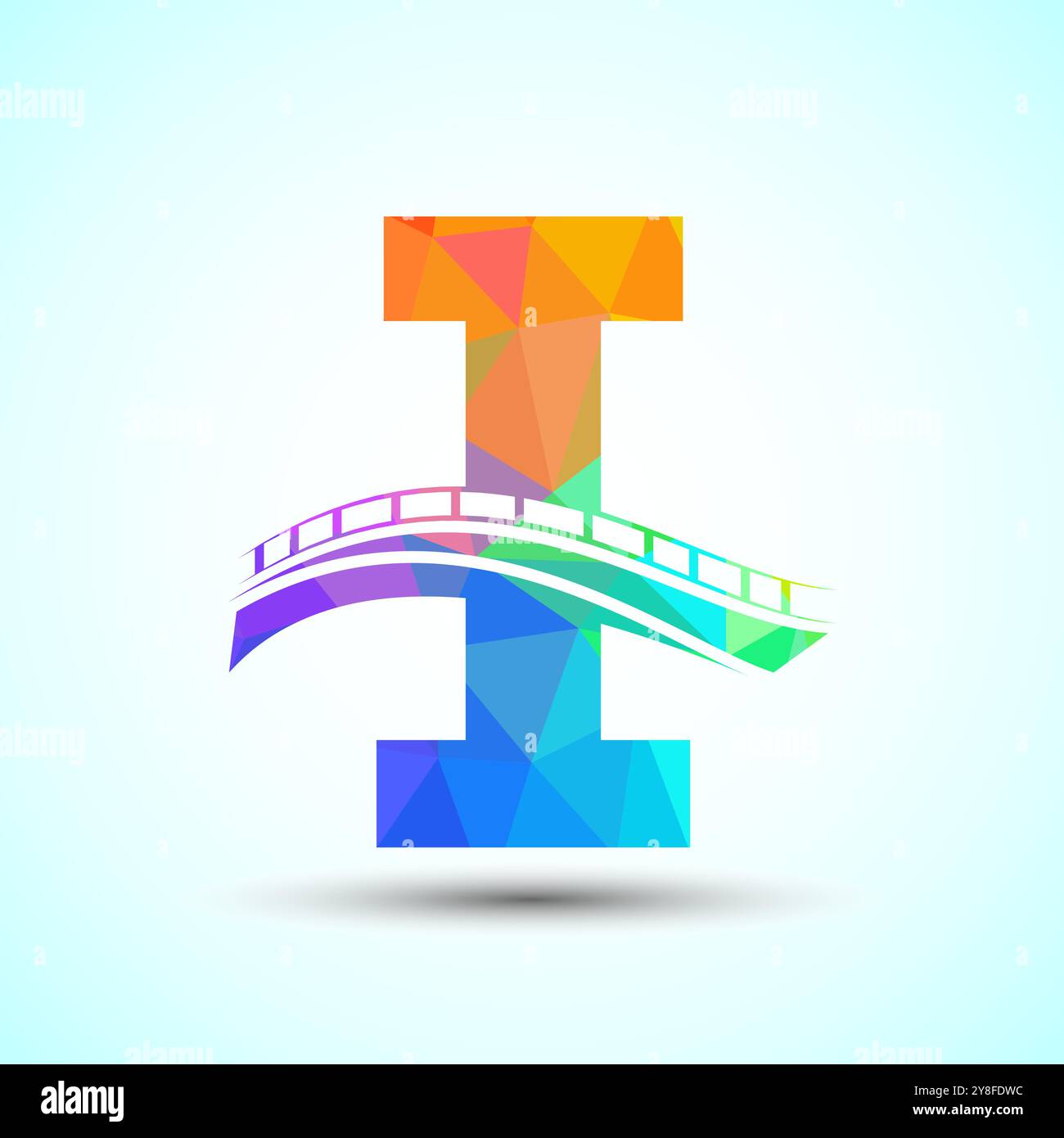 Initial alphabet with bridge sign. Abstract bridge logo design template ...