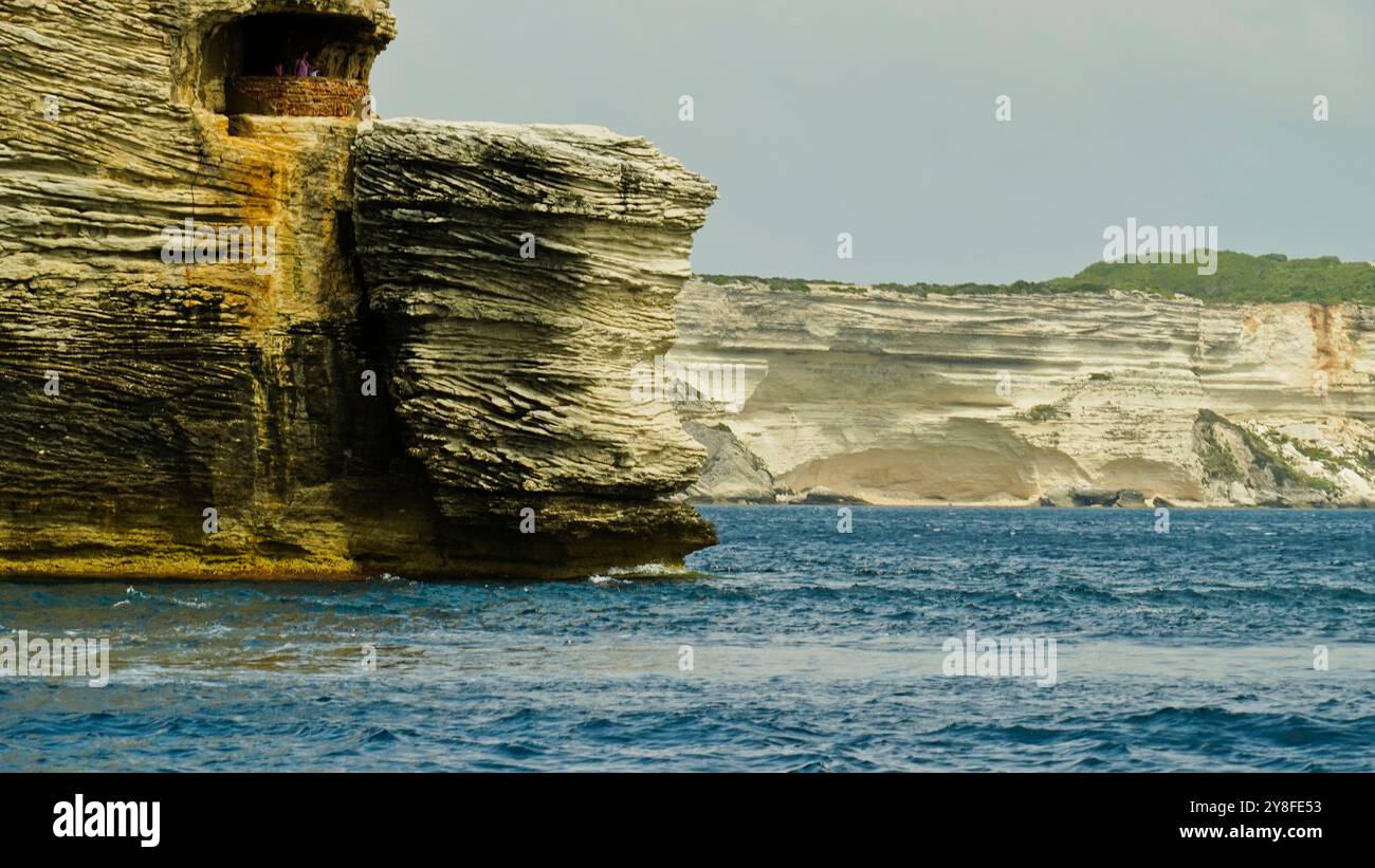 The spectacular cliffs of Bonifacio in southern Corsica. France Stock ...
