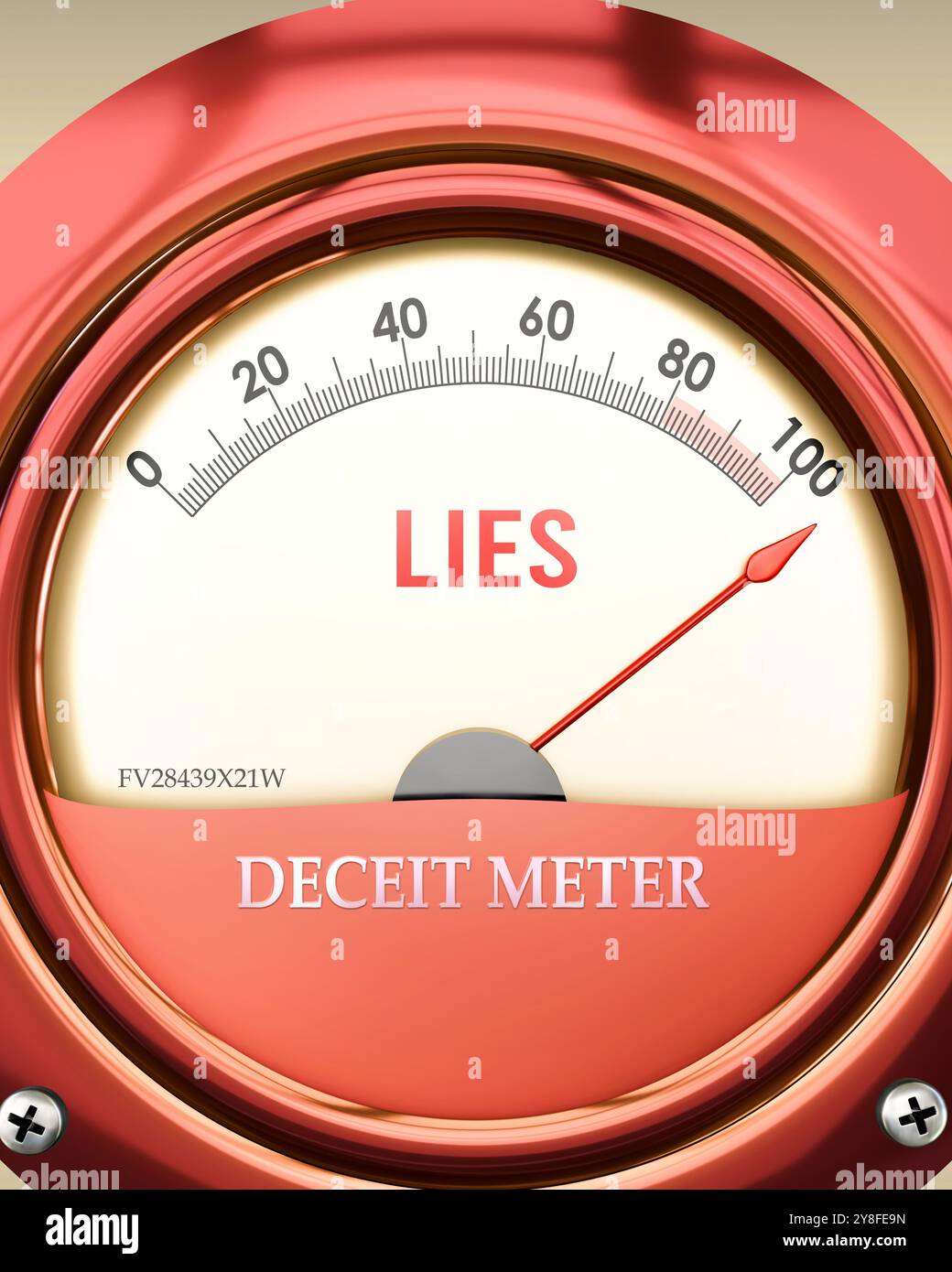 Lies and deceit meter that is hitting a full scale hi-res stock ...