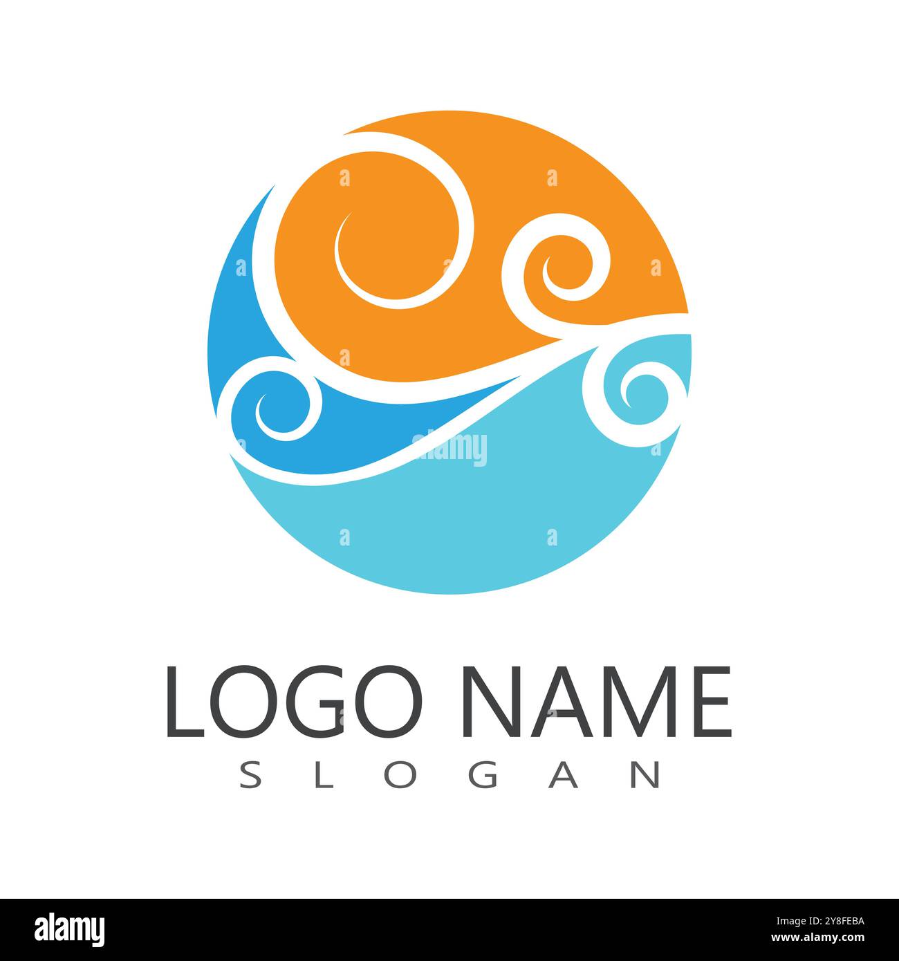 Wind wave logo vector creative hi-res stock photography and images - Alamy