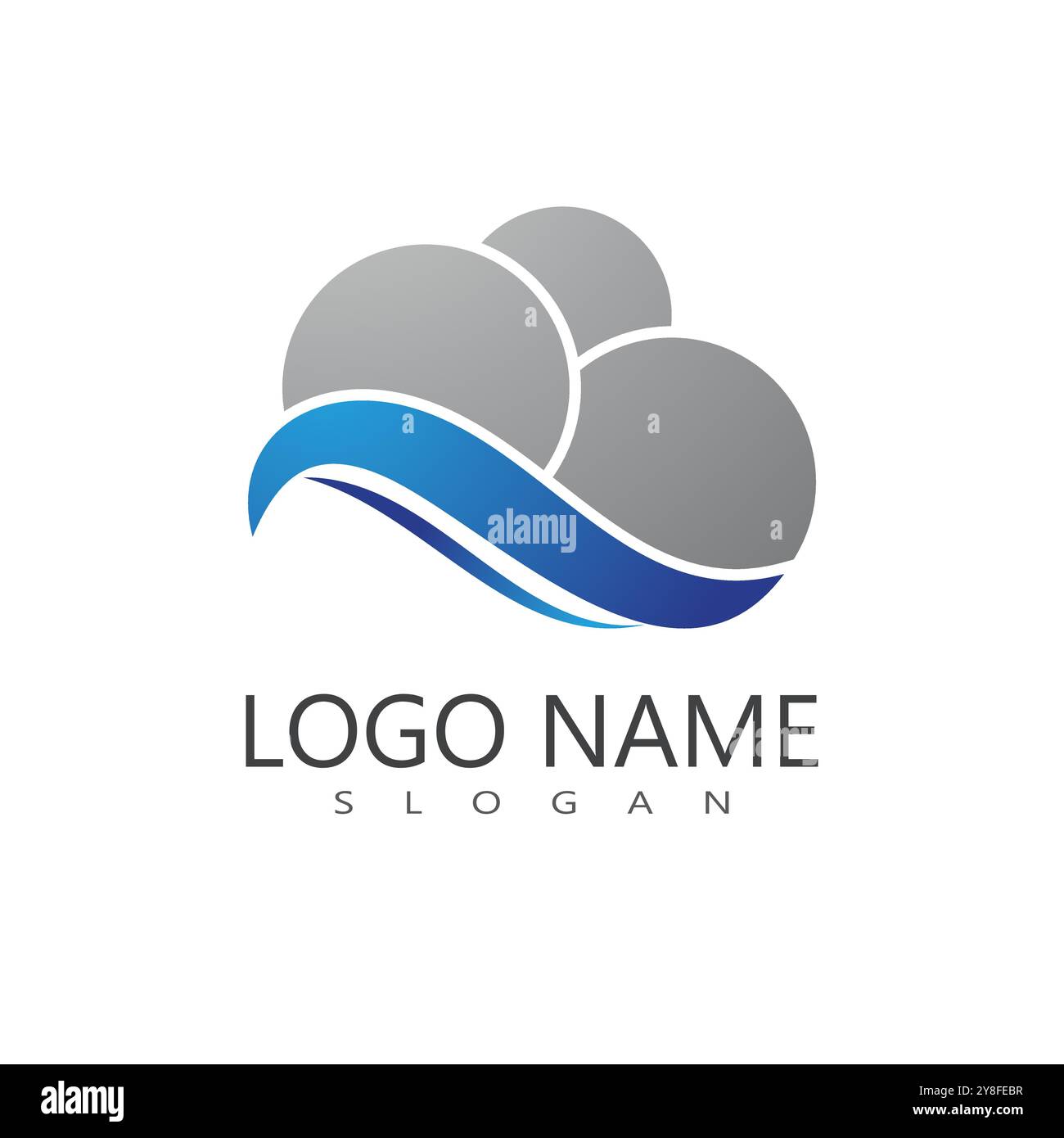 Cloud illustration logo vector flat design Stock Vector Image & Art - Alamy