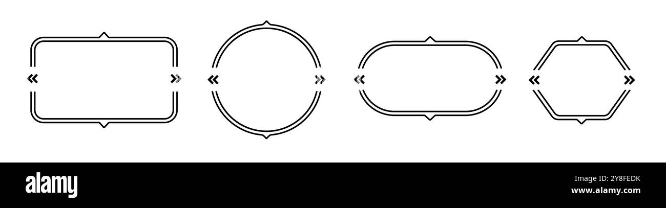 Oval communication borders for definition and citation outline Stock ...