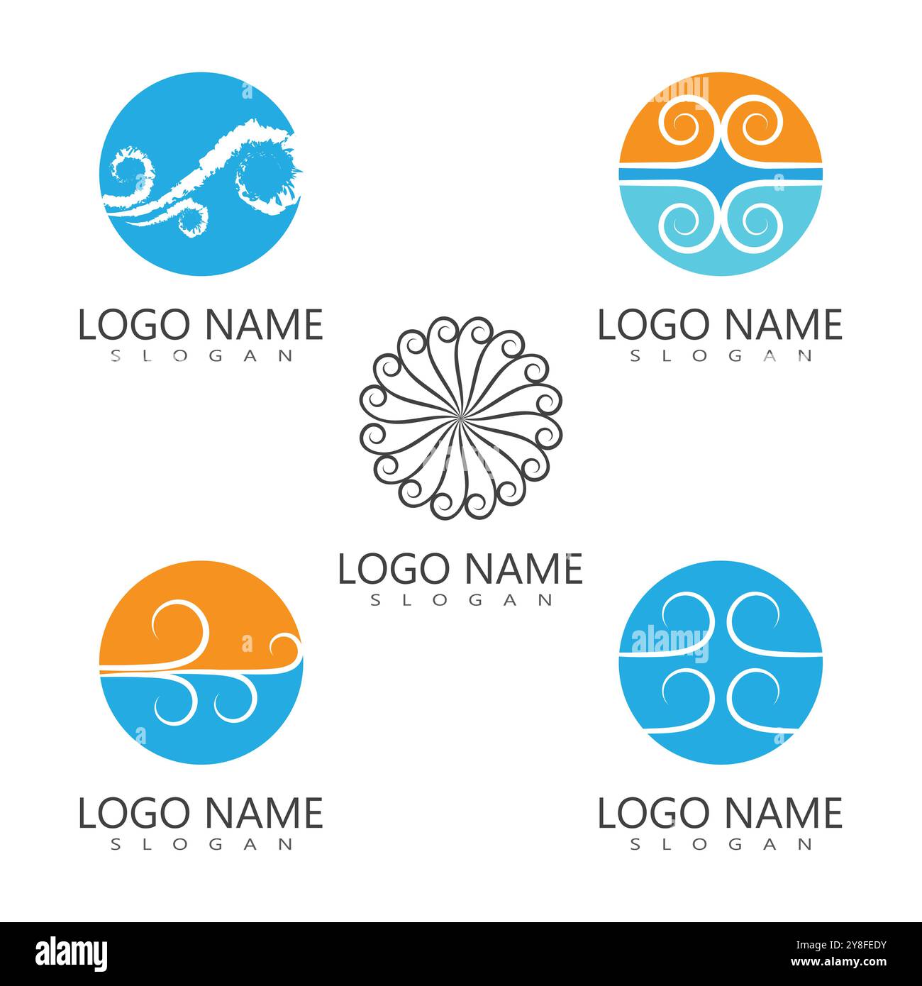 Wind wave logo vector creative hi-res stock photography and images - Alamy