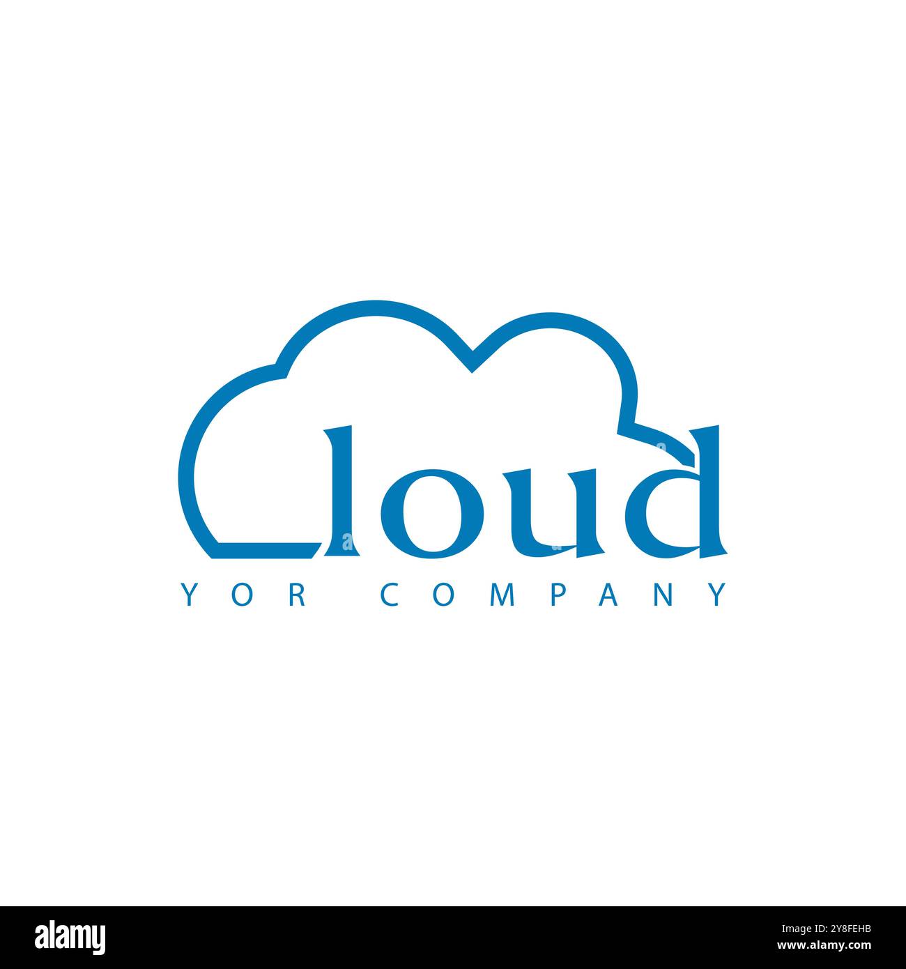 Cloud illustration logo vector flat design Stock Vector Image & Art - Alamy