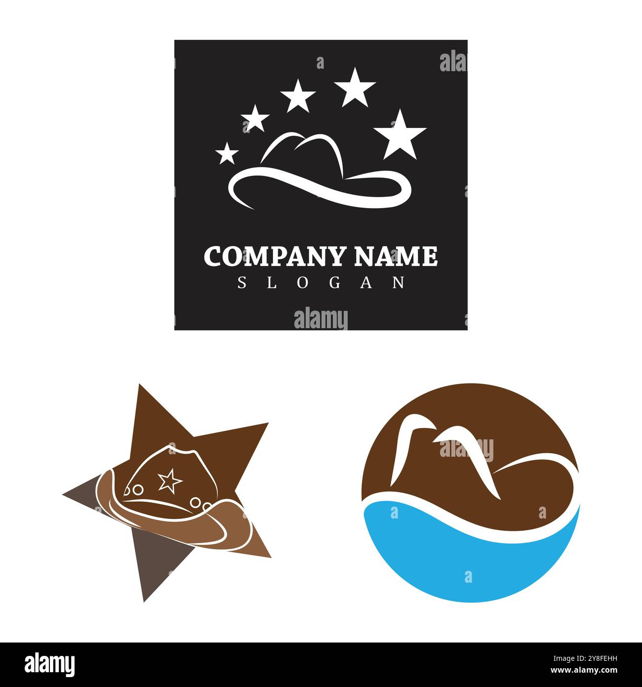 Cowboy logo vector template design Stock Vector Image & Art - Alamy