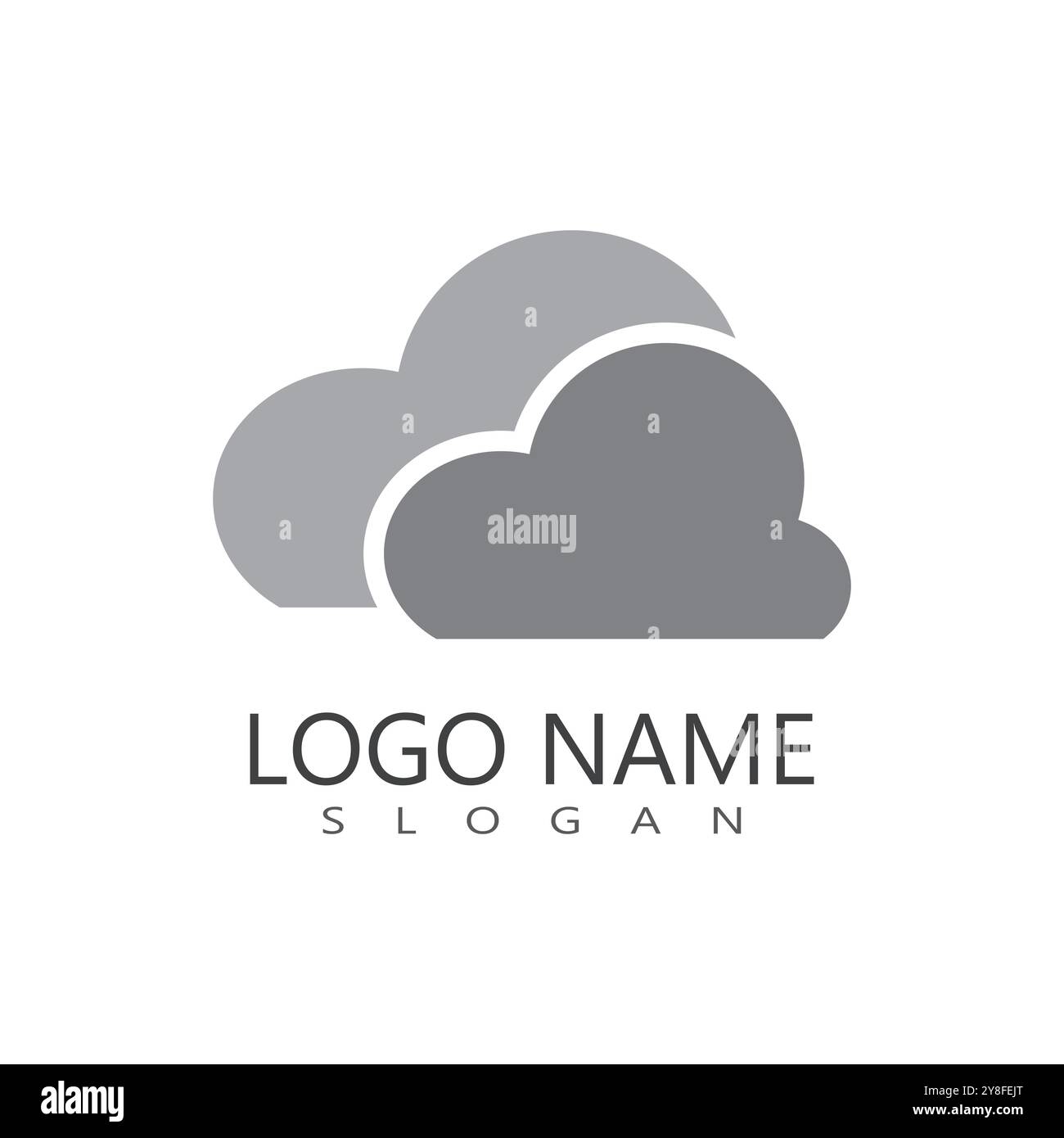 Cloud illustration logo vector flat design Stock Vector Image & Art - Alamy