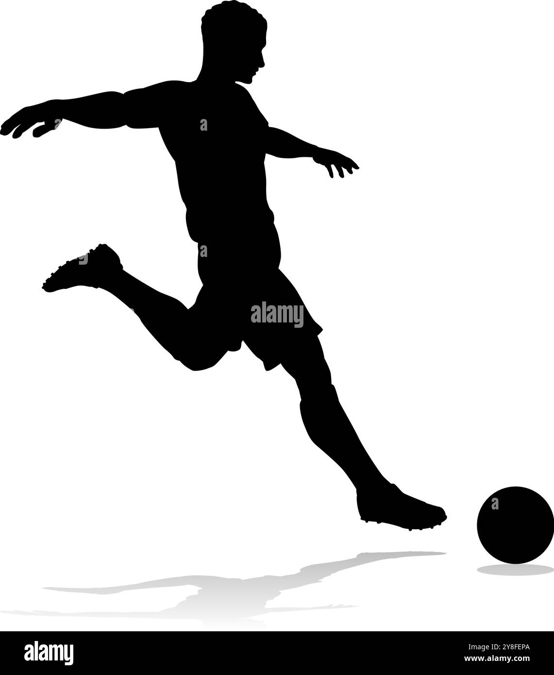 Soccer Football Player Male Silhouette Man Stock Vector Image & Art - Alamy