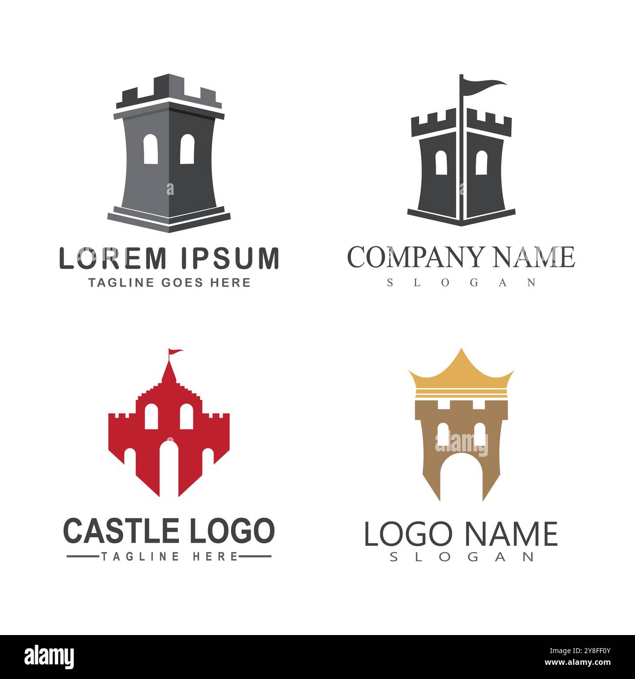 castle logo vector symbol Stock Vector Image & Art - Alamy