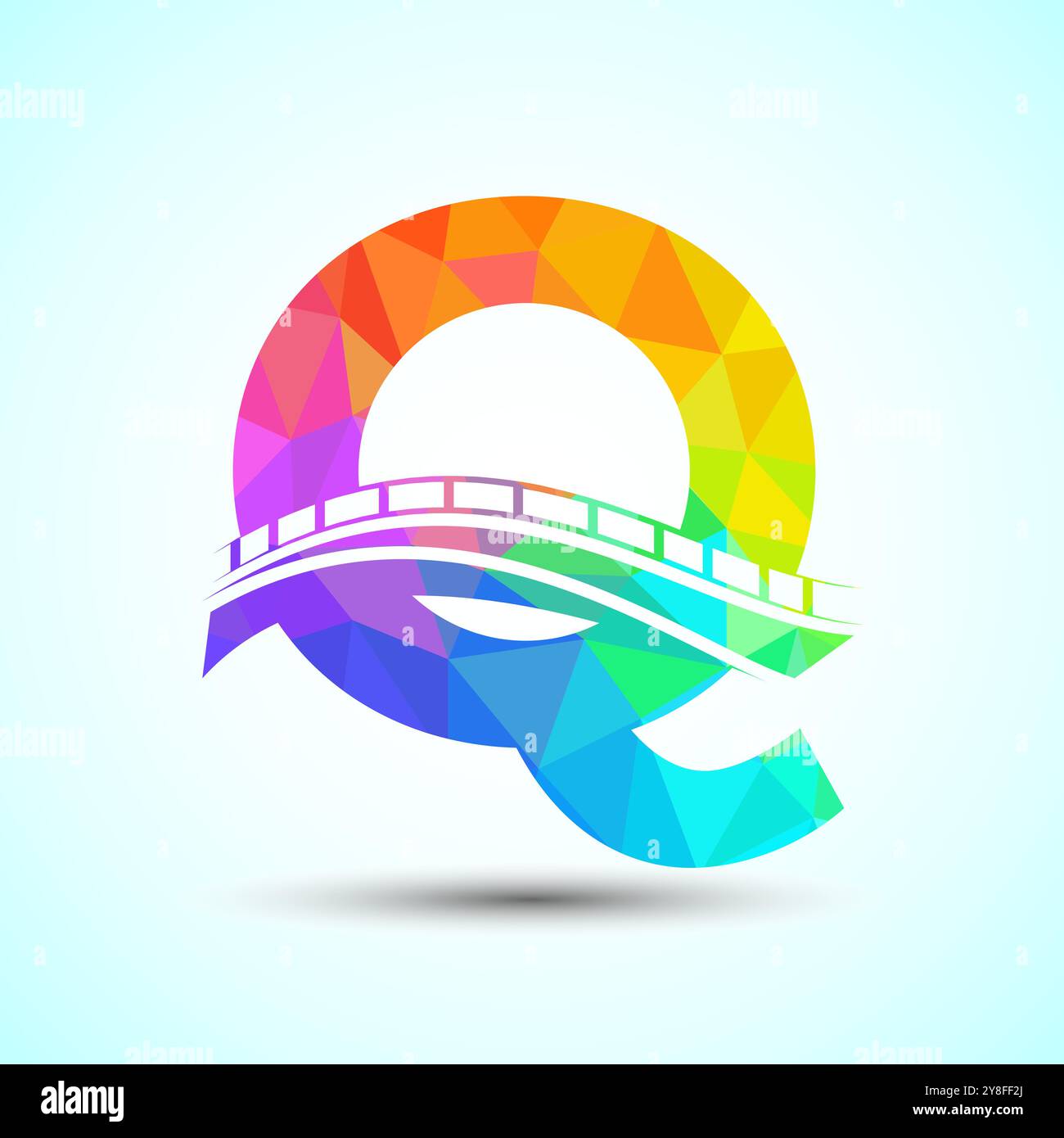 Initial alphabet with bridge sign. Abstract bridge logo design template ...