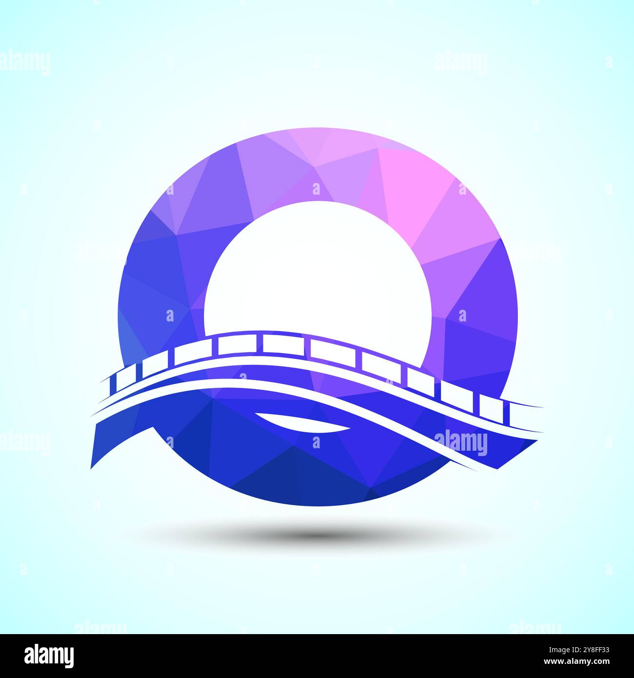 Initial alphabet with bridge sign. Abstract bridge logo design template ...