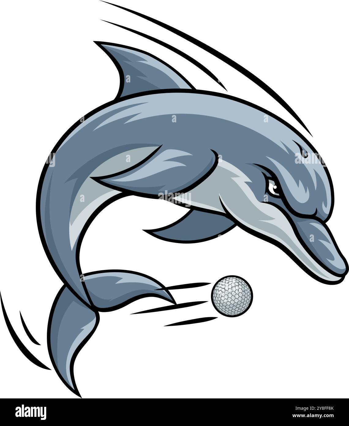 Dolphin Animal Golf Ball Sports Team Mascot Stock Vector Image & Art ...