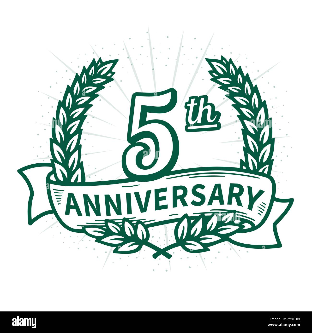 5 years anniversary celebration logotype. 5th anniversary logo. Vector ...
