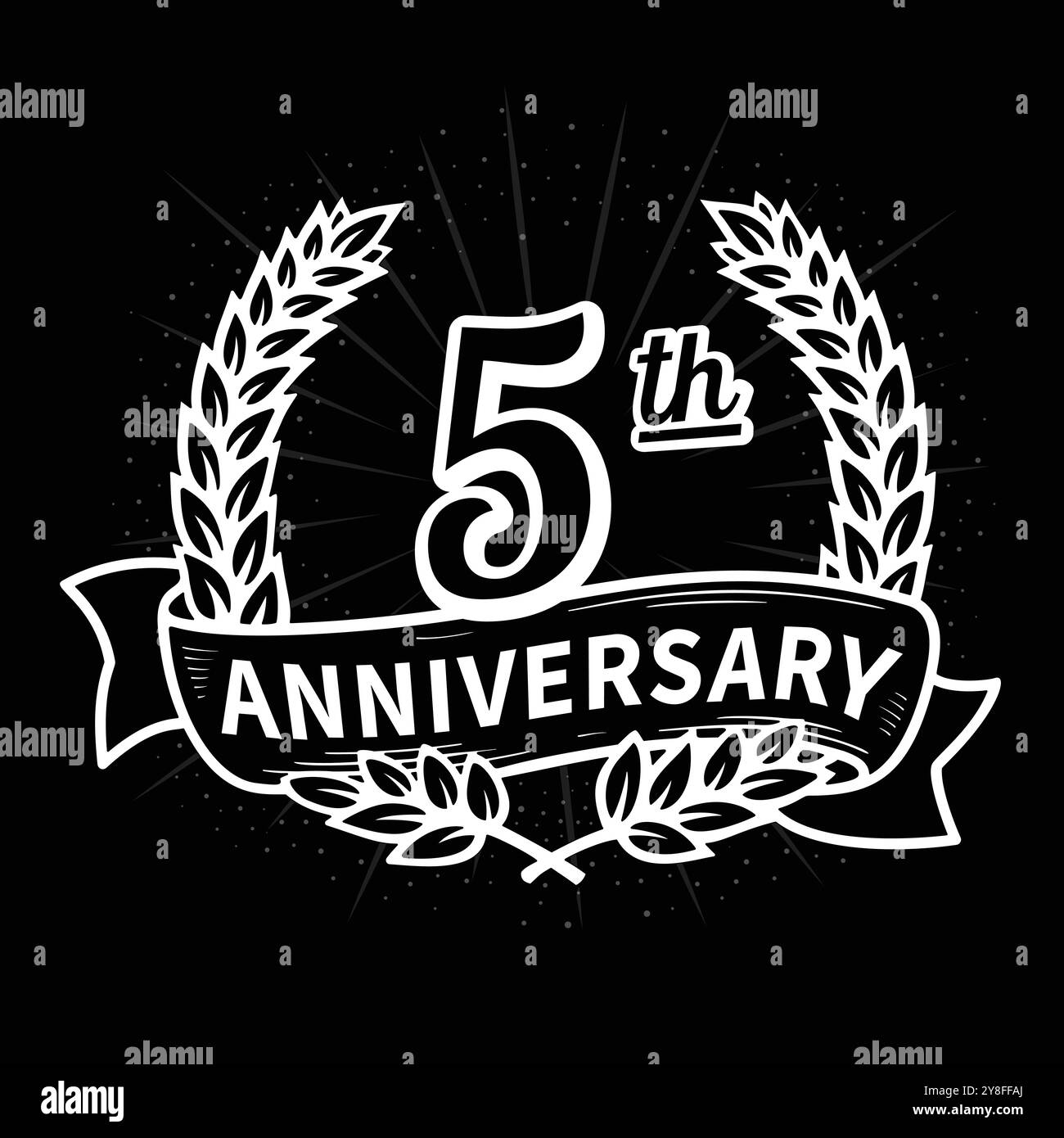 5 years anniversary celebration logotype. 5th anniversary logo. Vector ...