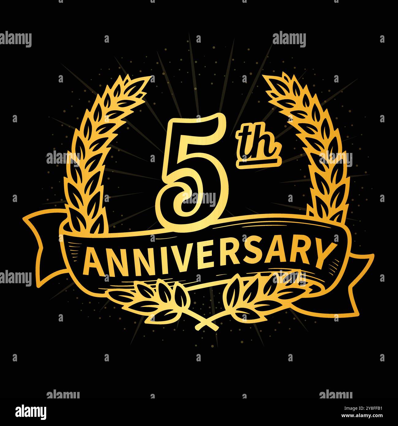 5 years anniversary celebration logotype. 5th anniversary logo. Vector ...