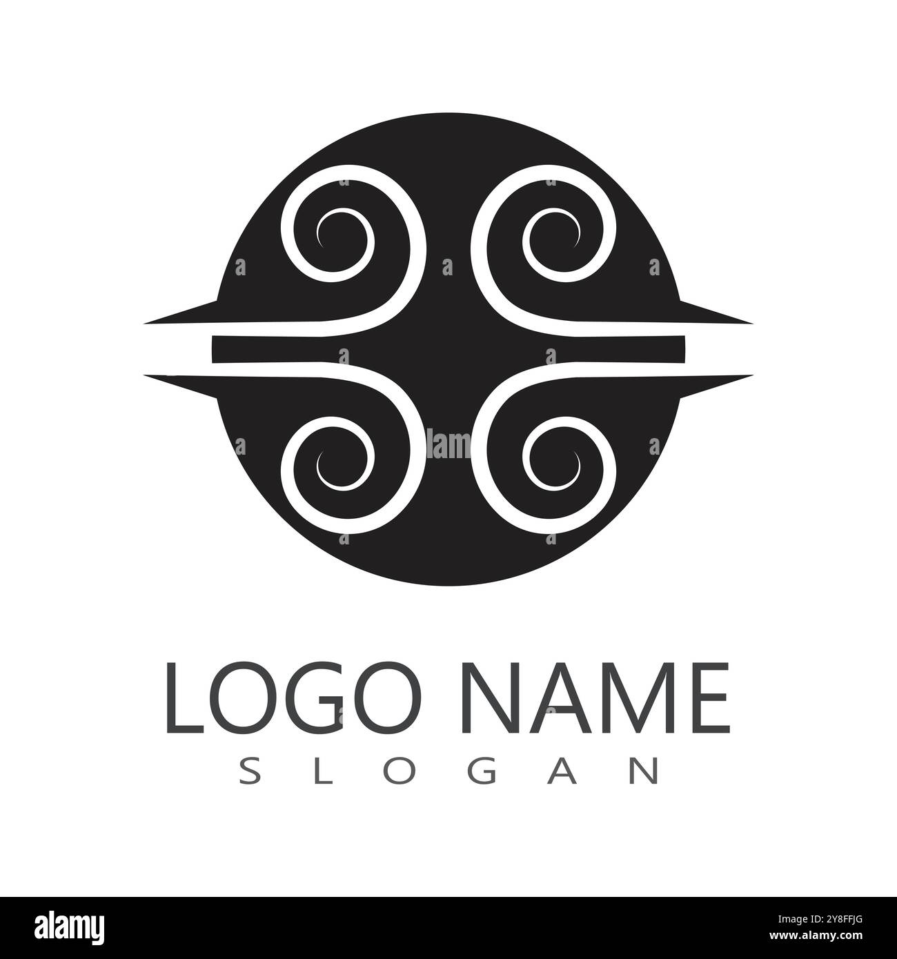 Wind icon isolated logo vector template design Stock Vector Image & Art ...
