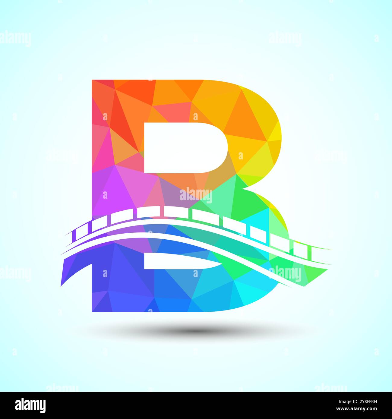 Initial alphabet with bridge sign. Abstract bridge logo design template ...