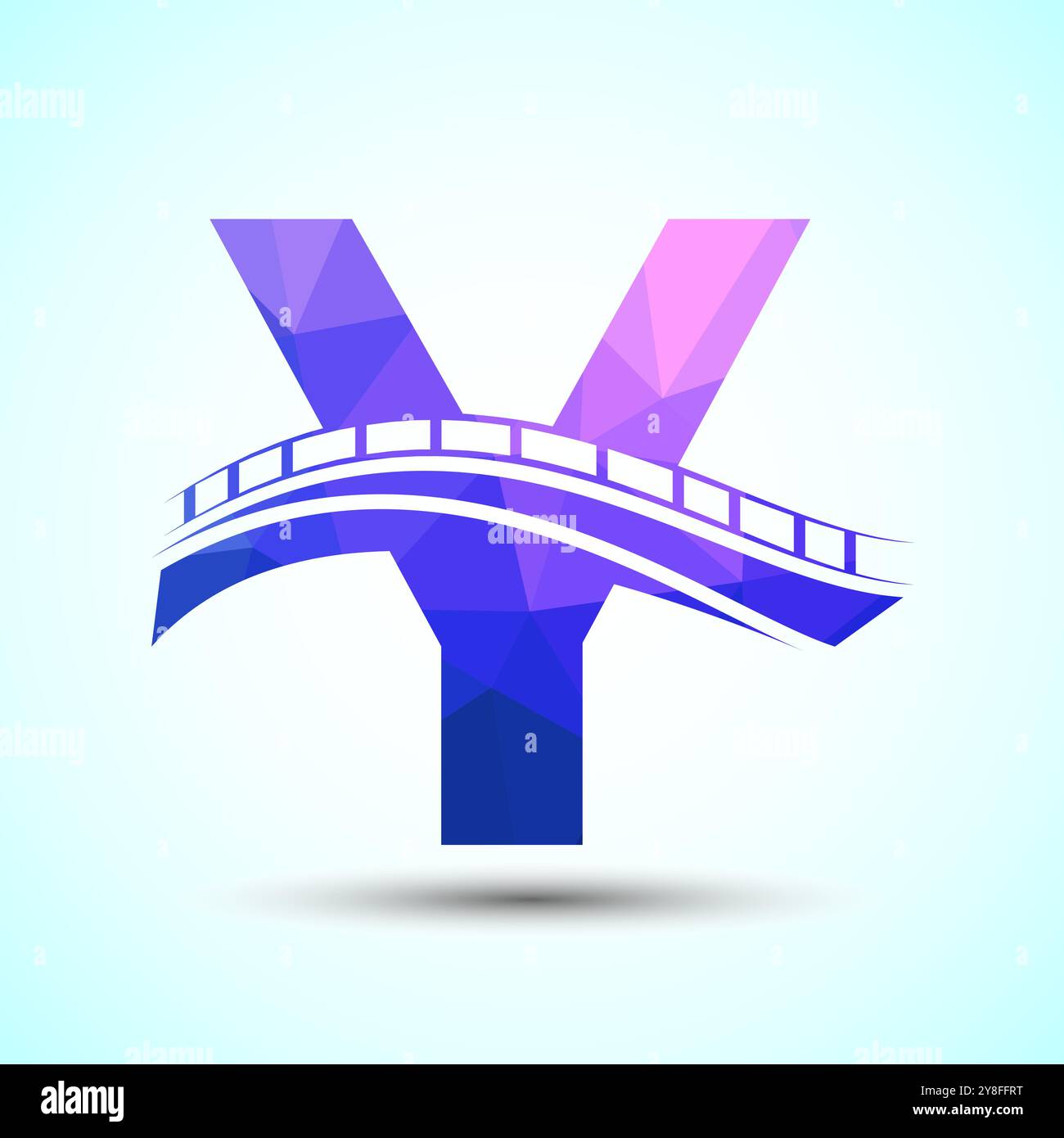 Initial alphabet with bridge sign. Abstract bridge logo design template ...