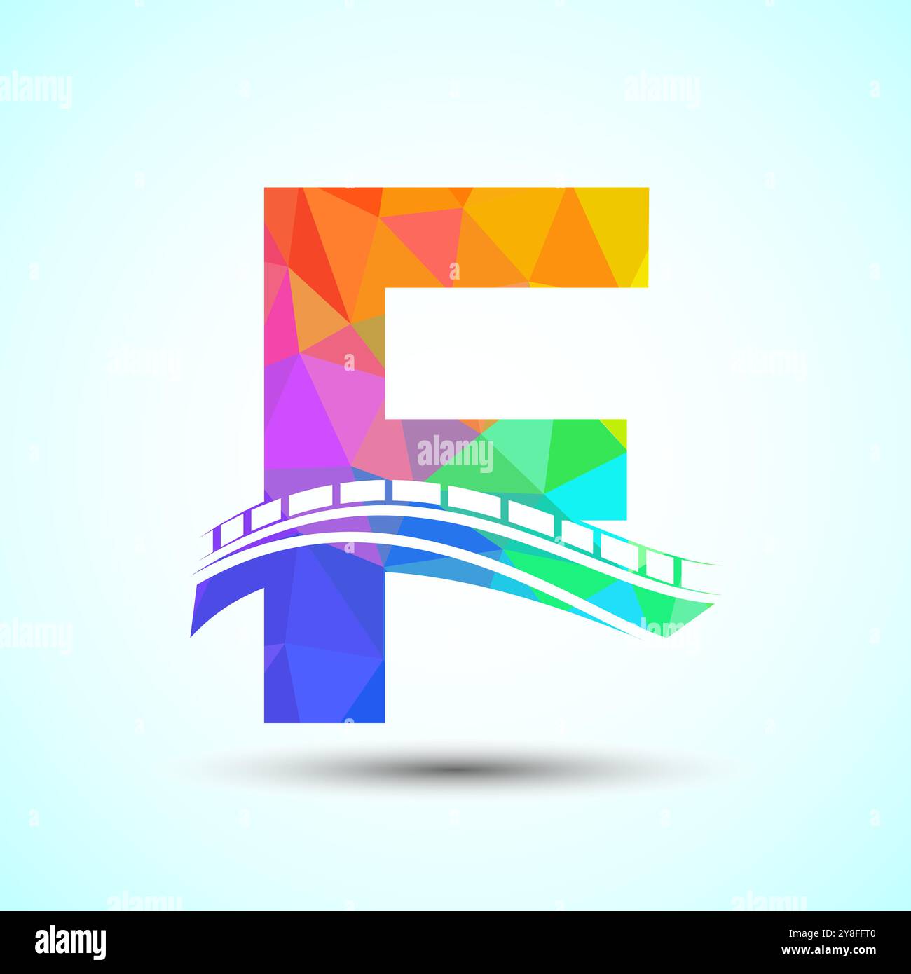 Initial alphabet with bridge sign. Abstract bridge logo design template ...
