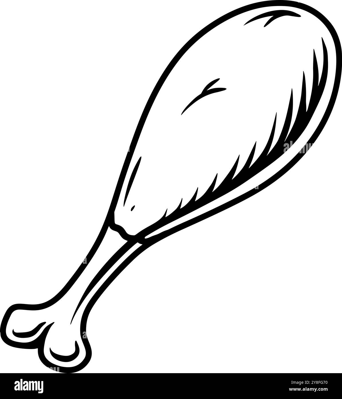 Cartoon cooked chicken Black and White Stock Photos & Images - Alamy
