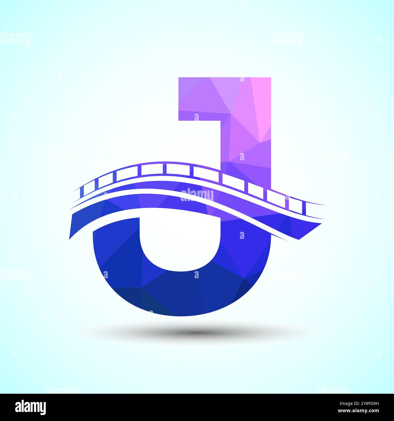 Initial alphabet with bridge sign. Abstract bridge logo design template ...