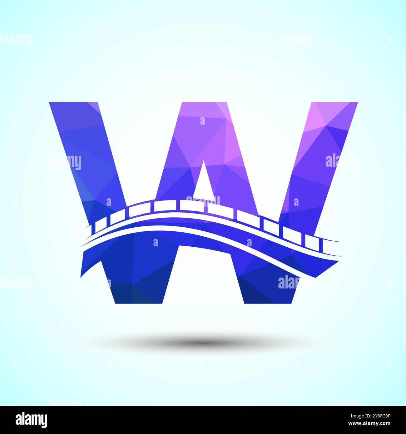 Initial alphabet with bridge sign. Abstract bridge logo design template ...