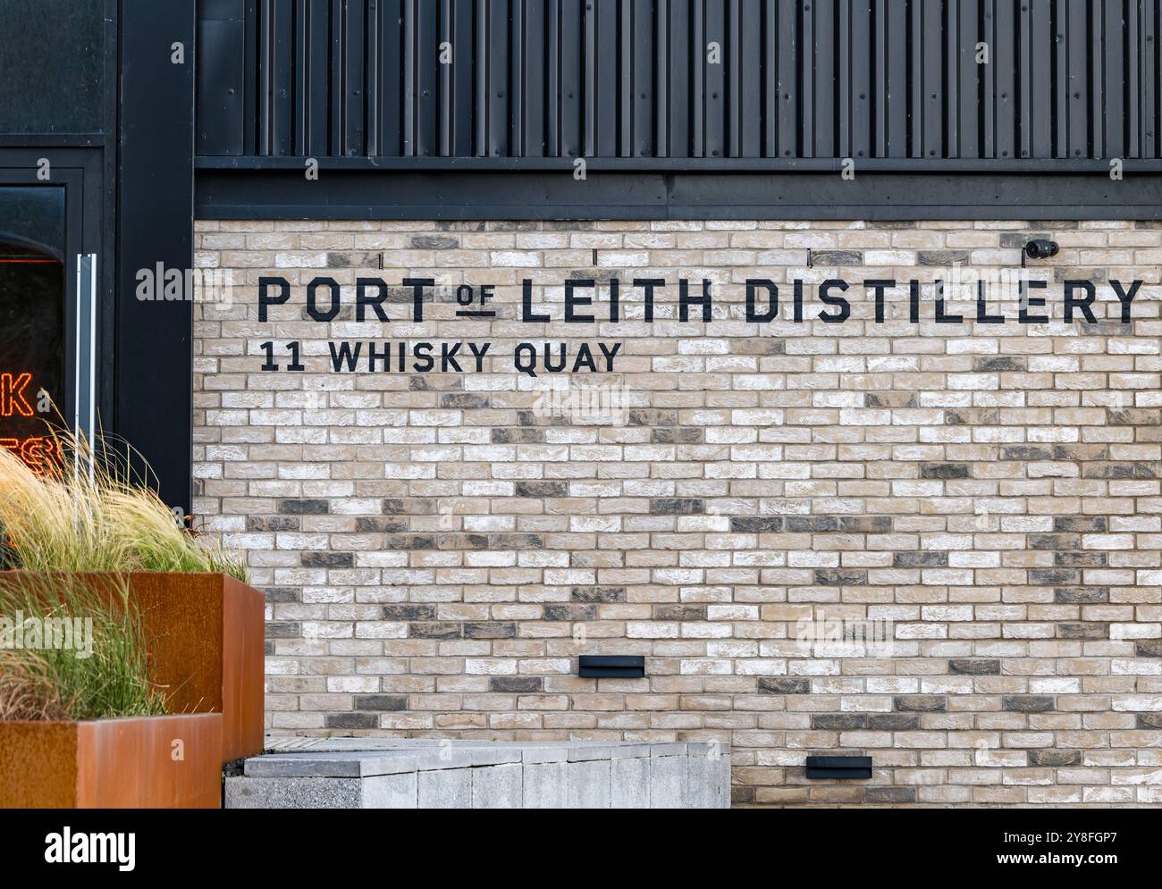 Entrance of Port of Leith distillery, Scotland, UK Stock Photo - Alamy