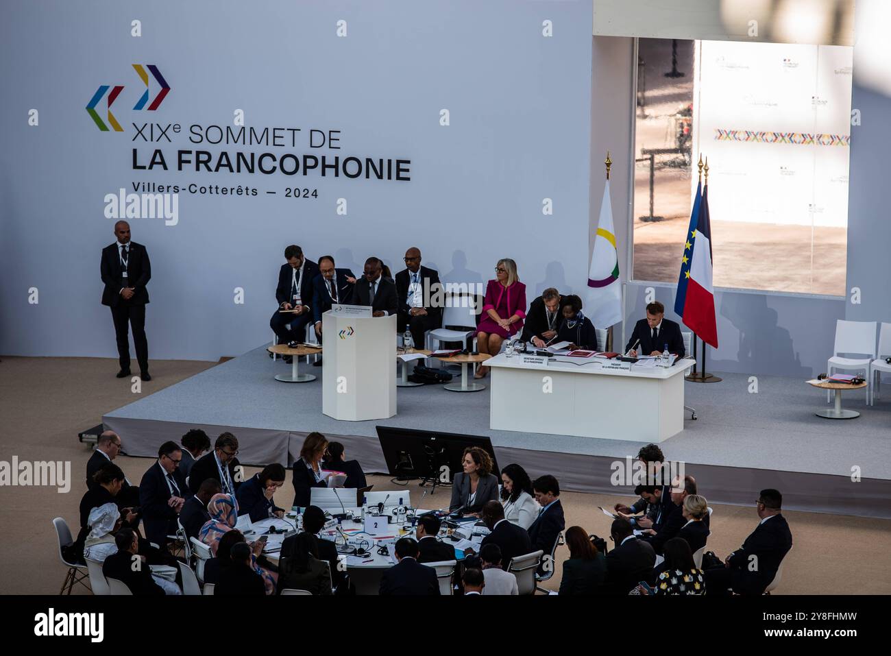 FRANCE-FRANCOPHONIE-POLITICS-TOP LEVEL SUMMIT-DIPLOMACY Plenary session ...